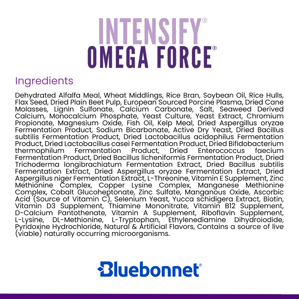 Intensify® Omega Force® | The ultimate in equine nutrition. – Bluebonnet